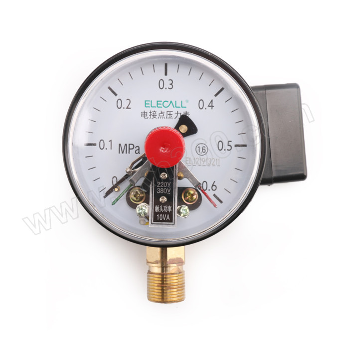 ELECALL/伊莱科 电接点压力表 Yx-100 0-0.6MPA 1个-融创集采商城