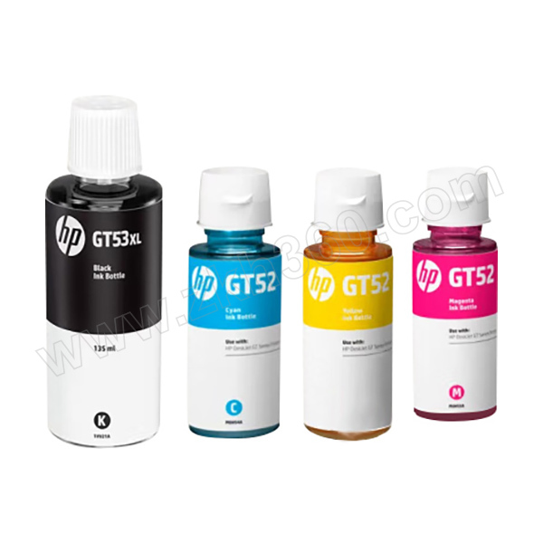 惠普 墨水瓶 GT53XL+GT52 四色套装（1VV21AA+M0H54AA+M0H55AA+M0H56AA） 1套 墨水瓶套装 惠普墨水瓶 ...
