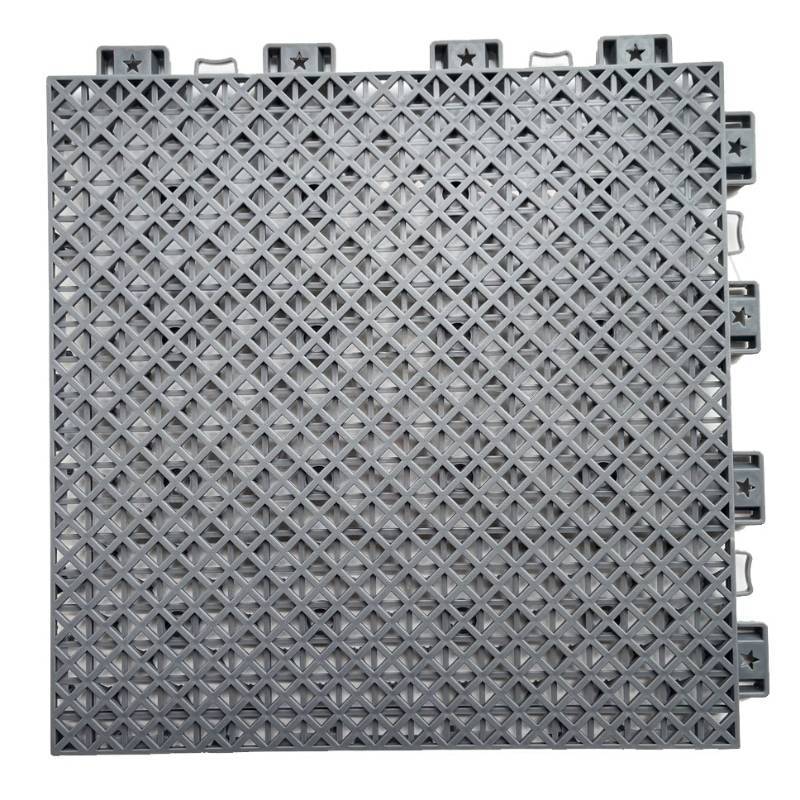 DEJIE/德洁 双层方格悬浮式拼接地板 305灰色 30.5×30.5cm 1块-融创集采商城