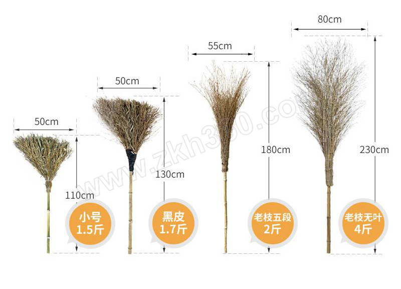 LAUTEE/兰诗 大号木柄环卫马路物业竹扫把 DM-215 2.5kg 1个-融创集采商城