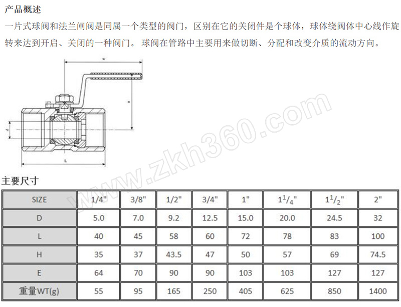 YUANDA/远大阀门 Q11F系列一片式球阀 Q11F-16P-DN40 内螺纹接口 304不锈钢阀体 公称压力16bar 1台-融创集采商城