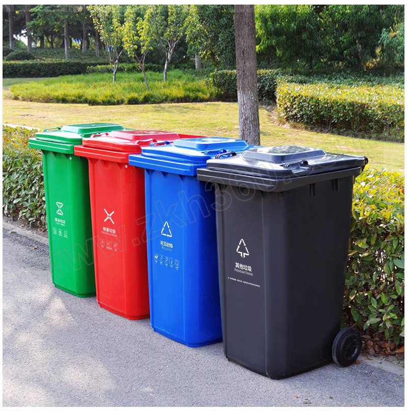 LAUTEE/兰诗 新国标分类大号垃圾桶 YY-120A 120L 灰色 1个-融创集采商城