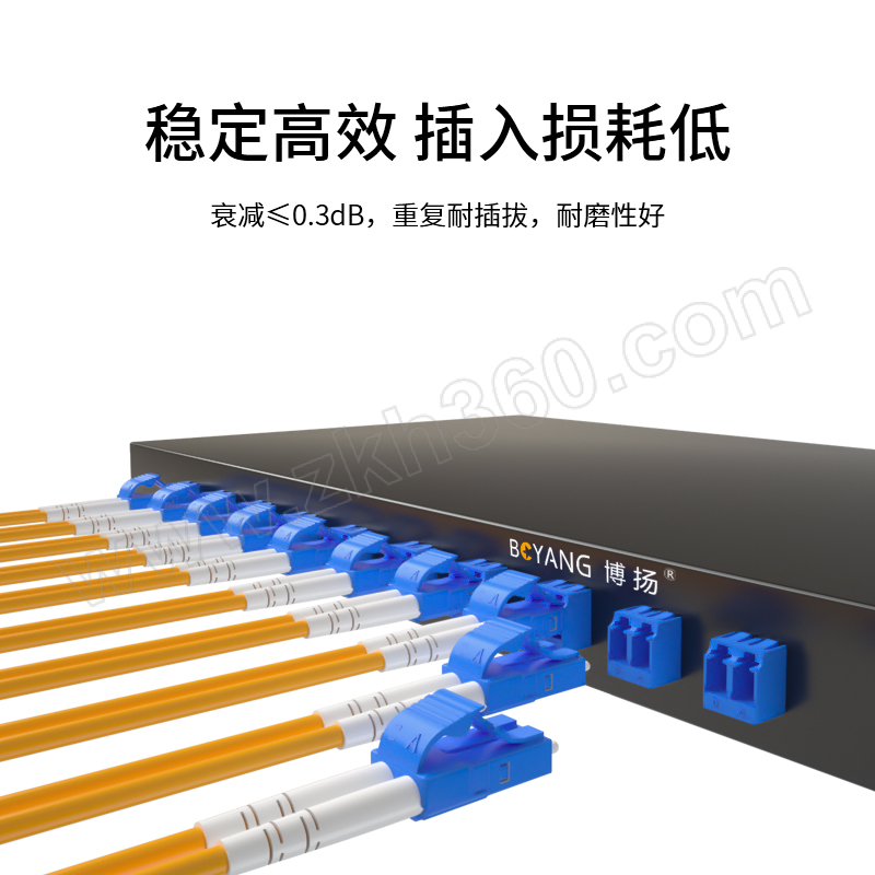 博扬 电信级FC耦合器 BY-F5510 单工LC接口 光纤法兰盘适配器光纤延长对接头（10个装） 网络设备 网络配件 网络办公设备 电信级 ...